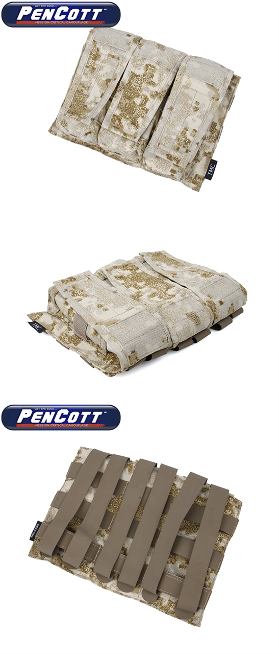 Specwarfare Airsoft. TMC Assault Vest System Triple Mag Pouch (PenCott ...