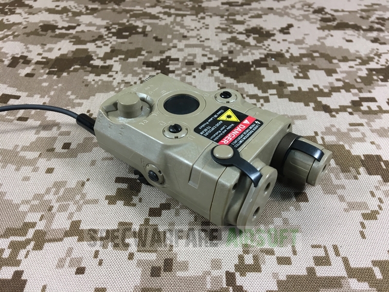 Specwarfare Airsoft. G&P PEQ Dual Laser & LED Illuminator (Red Dot, Sand)