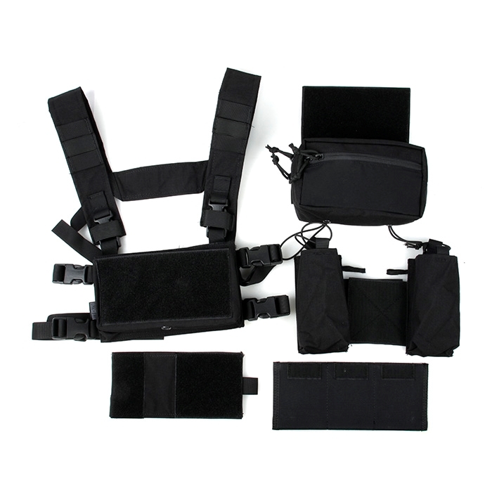 Specwarfare Airsoft. TMC Modular Lightweight Chest Rig Full Set (Black)