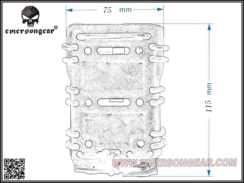 Specwarfare Airsoft. Emerson Gear G-code Style 5.56 Tactical MAG Pouch (Multicam)