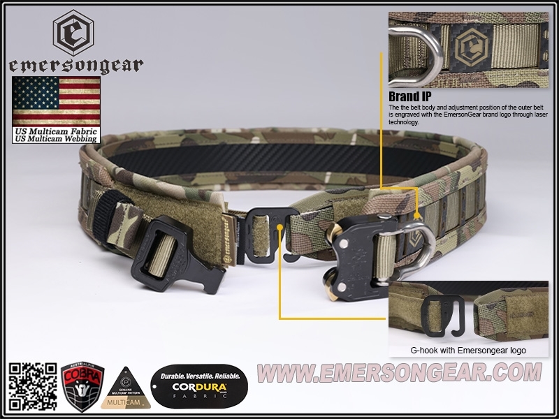 Specwarfare Airsoft. Emerson Gear “Exoskeleton” Tactical Belt (Multicam)